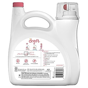 Dreft Stage 2: Active Baby Liquid Laundry Detergent, 89 Loads, 128 Fl Oz, Helps Remove 99% Of Baby Food Stains