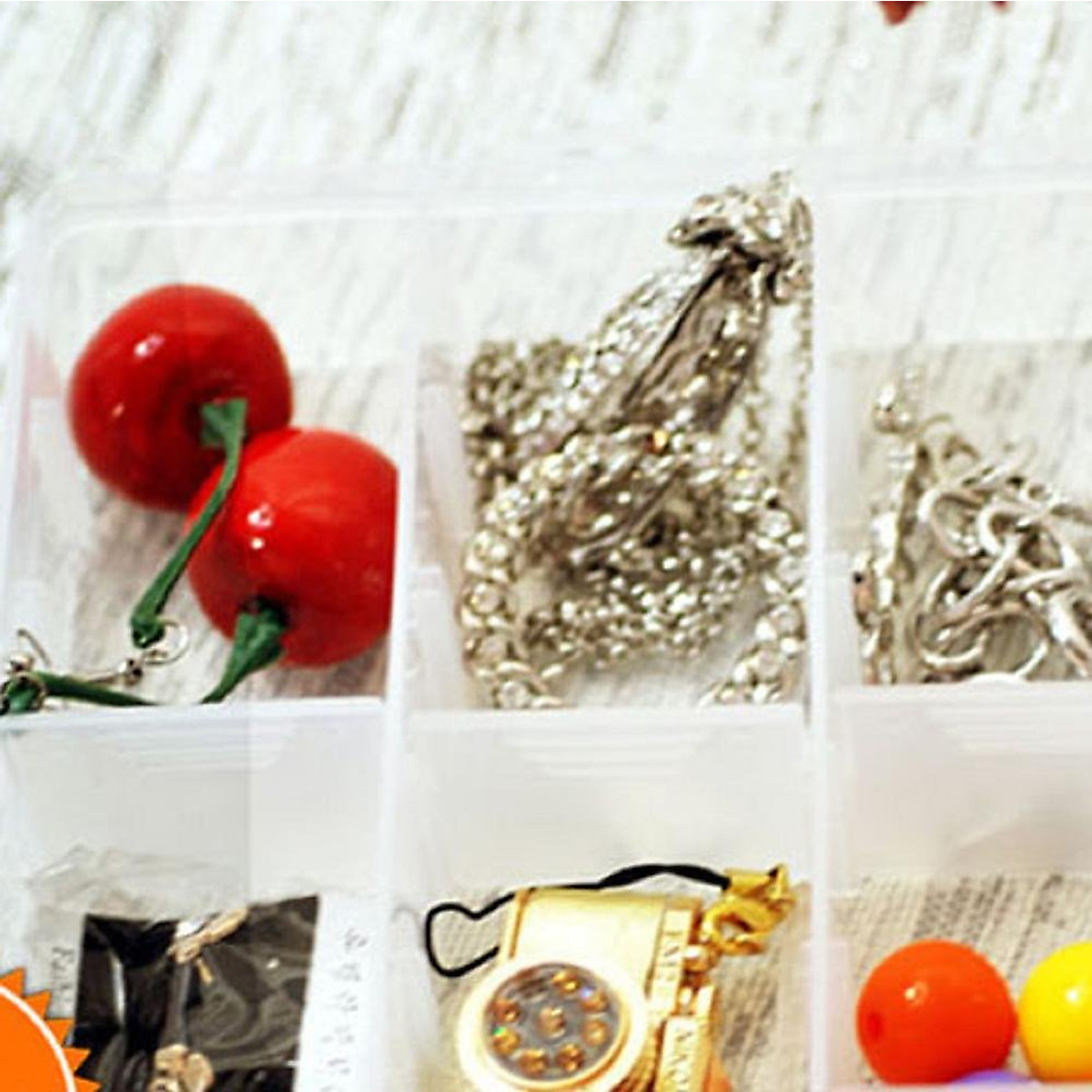 Storage Case Box,IEason Storage Case Box Holder Container Pills Jewelry Nail Art Tips 15 Grids