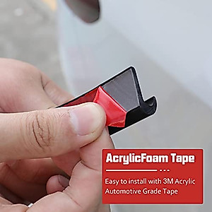 D-Lumina RV Rain Gutter, 30 Feet Length Rubber Drip Rail for Cars, Vans, Roof Rain Diverter Strip, Flexible J Shape Trims Molding to Control Water Runoff, w/Tape