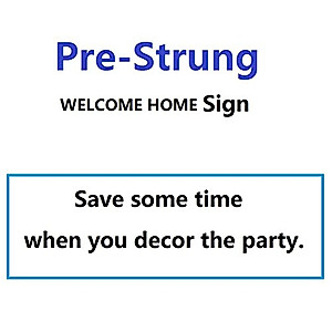 Holographic WELCOME HOME Banner Decorations Sign, Iridescent Hanging Bunting String Flag Garland for Deployment Homecoming, Graduation Ceremony, Family Reunion, Military Homecoming Party