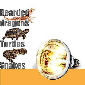 MRREPTILE UVA UVB Reptile Light, Heat Bulb Full Spectrum Sun Lamp, for Reptiles and Amphibian Tortoise/Bearded Dragon, 100W Mercury Vapor Bulb