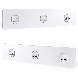 ORD OF SP Shower Caddy Adhesive Replacement, 2 Pack Strong Adhesive Shower Hooks, Water-Proof Shower Adhesive Strips, No Drilling for Shower Caddy, Bathroom Storage Shelves and Kitchen Racks