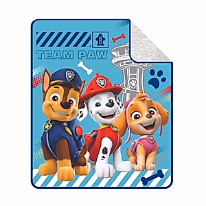 Franco Paw Patrol Kids Bedding Soft Plush Sherpa Blanket Throw, 50 in x 60 in, (Officially Licensed Product)
