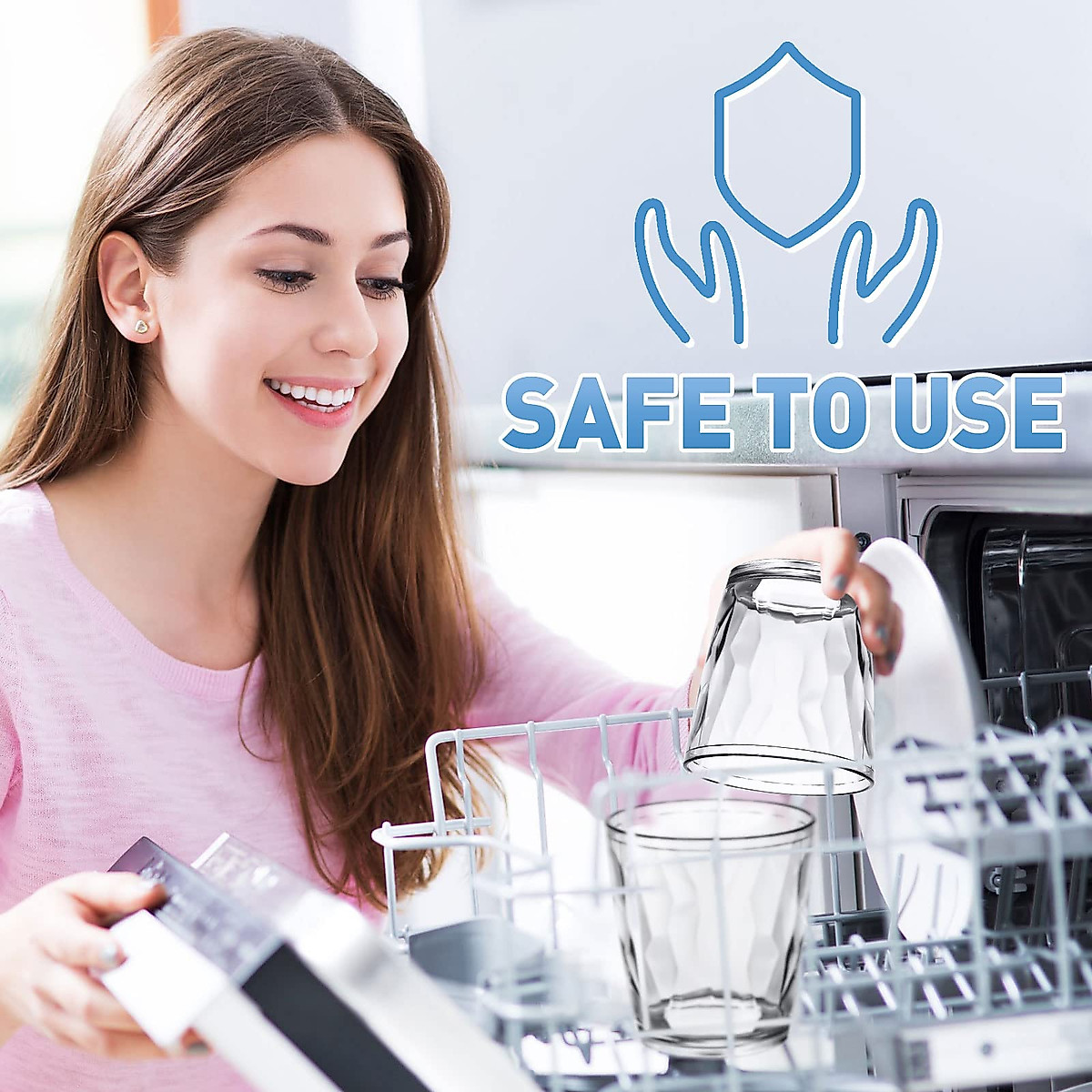 Potchen Set of 10 Plastic Drinking Glasses 10 Oz Unbreakable Clear Tumblers Dishwasher Safe Acrylic Juice Cups Transparent Reusable Plastic Water Glasses Stackable for Kids Home Picnic Party