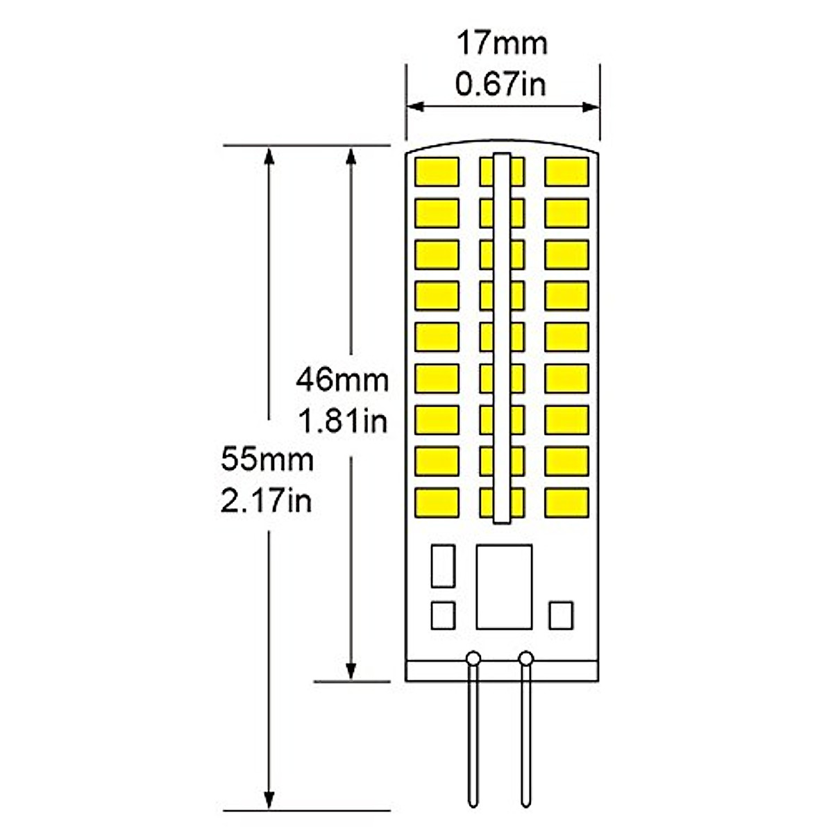 Ukey U G4 LED Bulb 5Watt led halogen replacement 12V AC/DC 3000K Warm White Dimmable, led replacement for halogen bulb 50W 10Pack (5)