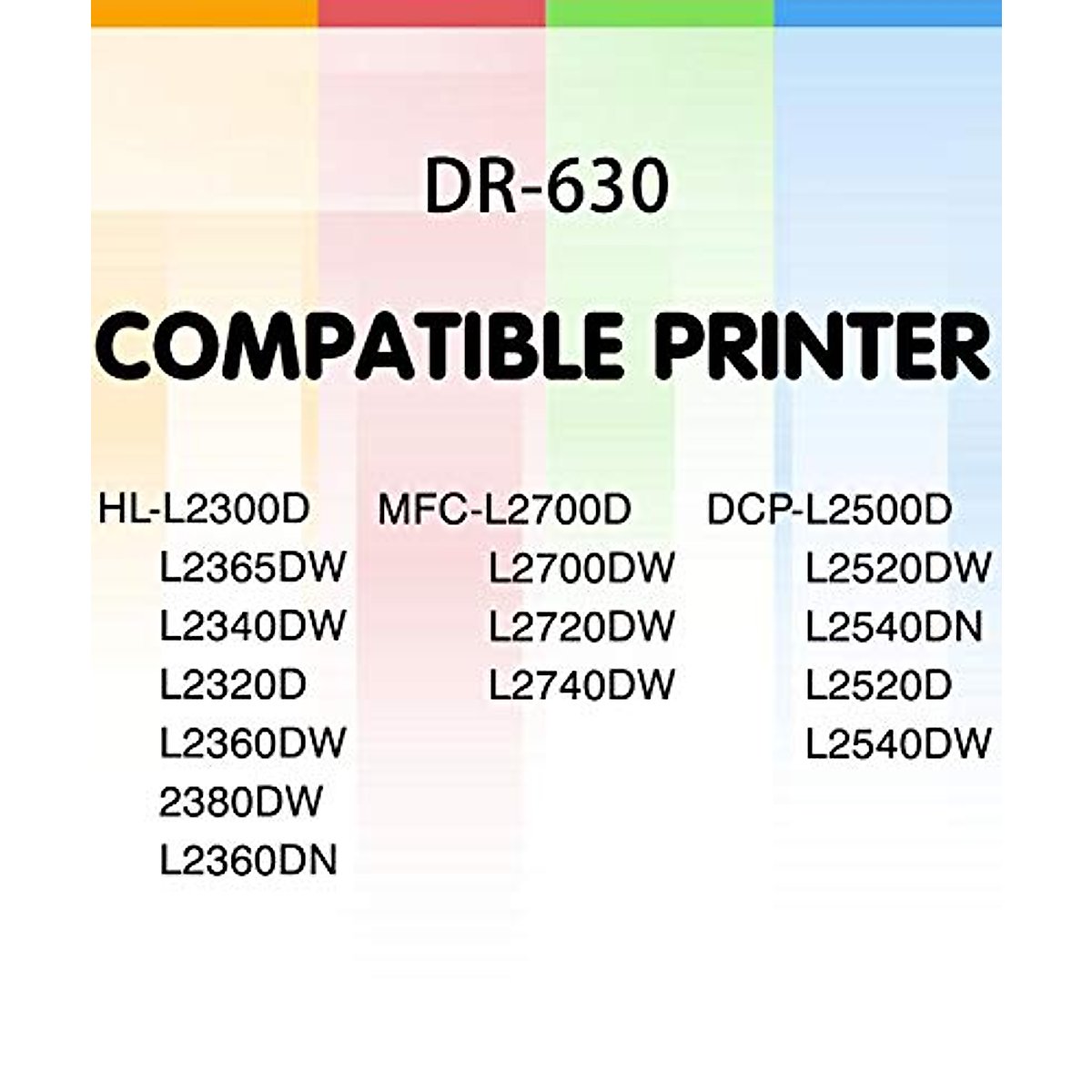 (1 x Drum) Green Toner Supply Compatible DR630 Drum Unit (Drum only) Replacement for DCP-L2520DW DCP-L2540DW MFC-L2700DWMFC-L2740DW Printer