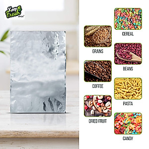 Mylar Food Storage Bags (20x30, 5 Gallon) 4.5mil Thick Mylar Foil Bag for Dry Food Storage (50 Pack)