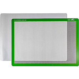 Precision Fusing Mat (17" x 24") Includes Non-Slip/Nonstick mat with See-Through Design for Appliqué Creation, and Bonus Teflon Coated Pressing Sheet!