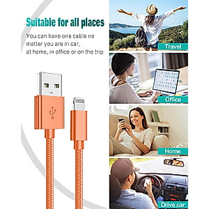 iPhone Charger Cable 2Pack 10FT MFi Certified Lightning Cable Nylon Braided High Speed Data Sync Cord Fast Charging Long Cord Compatible iPhone 13/12/11Pro Max/11Pro/11/XS/Max/XR/X/8/8P/7 More