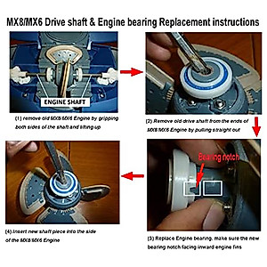 ATIE MX8 MX6 Elite Pool Cleaner Engine and Wheel Bearing R0527000 for Zodiac MX8 MX6 and MX8 Elite MX6 Elite Pool Cleaners (2 Pack)