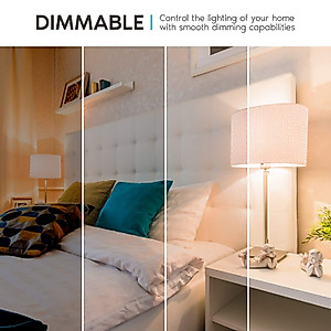 LUXRITE A19 LED Light Bulbs 100 Watt Equivalent Dimmable, 3000K Soft White, 1600 Lumens, Enclosed Fixture Rated, Standard LED Bulbs 15W, Energy Star, E26 Medium Base - Indoor and Outdoor (4 Pack)