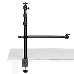 SmallRig Camera Desk Mount Table Stand with Magic Arm and 1/4" Ball Head, 13"-35.4" Adjustable Light Stand, Tabletop C Clamp for DSLR Camera, Ring Light, Live Streaming, Photo Video Shooting - 3992