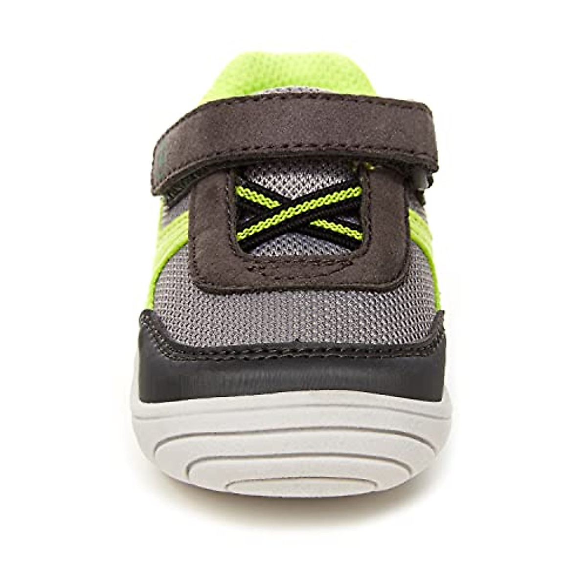 Stride Rite 360 Infant and Toddler Boys Gogo First Walker Shoe, Grey/Neon, 4 Toddler