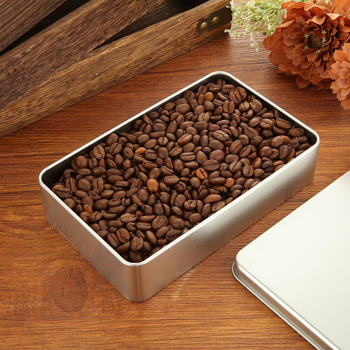 ACXFOND 10 Pack Empty Metal Tins Box with Lid, cookie tins with lids Tins Cans Storage Container for Treats, Gifts, Favors, Candle and Crafts (7.2 x 4.4 x 1.7 Inches)