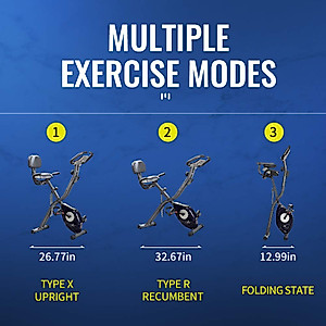 leikefitness Folding Exercise Bike 2200(BLUE) and Adjustable Ab Trainer 9300(PURPLE) Bundle