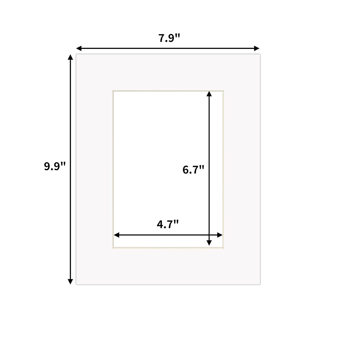 ZBEIVAN 8x10 White Picture Mats with Core Bevel Cut Frame Mattes for 5x7 Pictures- Pack of 12