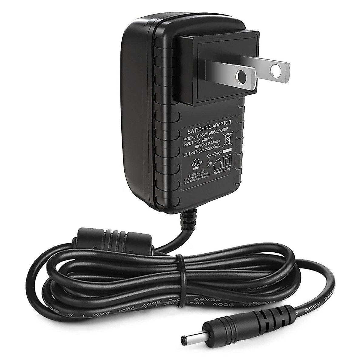 UGREEN AC DC Power Adapter 5V2A - Power Supply Adapter 100-240V, AC Adapter 2000mA, DC Wall Charger Plug with OD: 3.55mm x ID:1.35mm Compatible for Router/USB Hub/TV Box/GPS/Webcam (Exclude Omma Box)