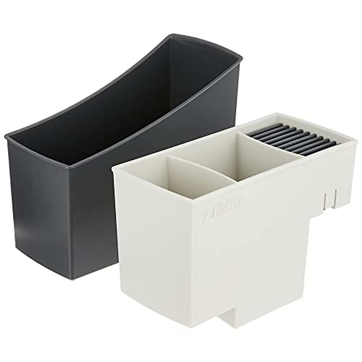 Hutzler Cutlery Drainer with Knife Slots, Gray