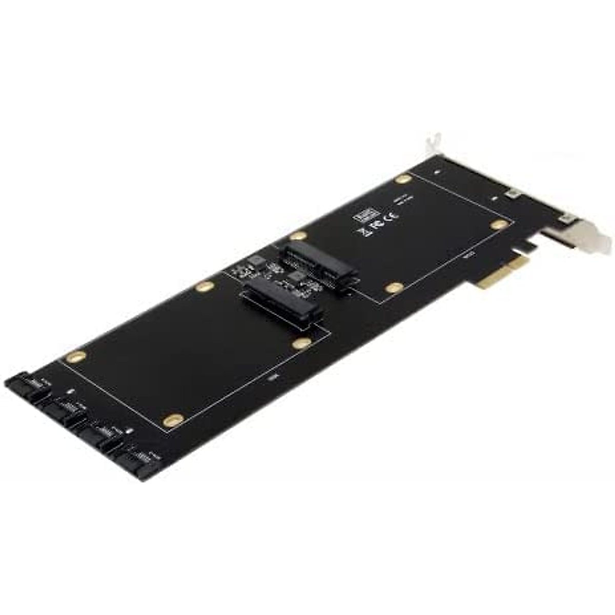 SEDNA - PCI Express (PCIe) Quad 2.5 Inch SSD/HDD Mounting Adapter (with Built in Power Circuit, no Need SATA Power Connector,), SSD/HDD not Included