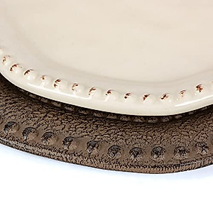 GG Collection 17-Inch Cream Ceramic Pastry Keeper With Glass Dome and Acanthus Leaf Metal Base