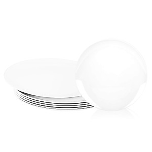KOXIN-KARLU Melamine Plates, 10.5-inch Dinner Plates Dinnerware Dish, set of 6 White | 100% Melamine, Dishwasher Safe, BPA Free