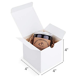 Eupako Gift Boxes 4x4x4 50 Pack White Kraft Paper Box with Lids Party Favor Boxes for Bridesmaids Proposal, Crafting, Cupcake, Wedding, Christmas