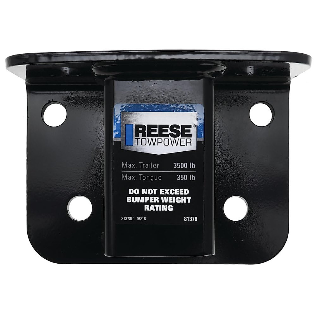 Reese Towpower 81378 Class II Step Bumper Receiver Hitch, Black