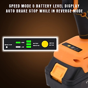 Hongmai 21V MAX Cordless Impact Wrench with 4.0Ah Li-ion Battery, 1/2 Inch, 260 Ft-lbs(300N.m) Max Variable Speed, Fast Charger, Sockets Set, Tool Box