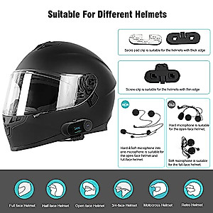 FreedConn Motorcycle Helmet Bluetooth Intercom Interphone Headset Headphones Kit, T-COMSC for 2 or 3 Riders/LCD Screen / MP3 Player/GPS/FM Radio/Hands Free (5 pin)
