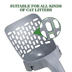 petizer Premium Cat Litter Scoop with 90 Count Refill Bags, Integrated Detachable Deep Cat Litter Shovel with Waste Container, Cat Litter Disposal System