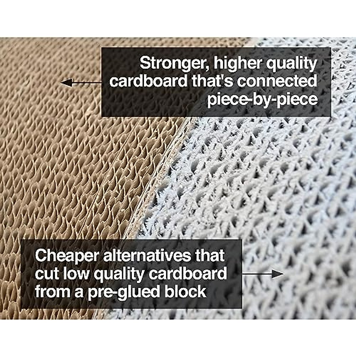 PetFusion 3-Sided Vertical Cat Scratching Post | Available in 18” & 24” | Multiple Angle Cat Scratching Pad, 6 Usable Sides. Scratch, Play, & Perch | 100% Recyclable Cardboard Cat Lounge. 1 Yr Warr