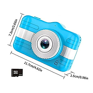 Liadance Kids Digital Camera 3.5inch Screen with 32GB SD Card 1080P HD Video Cute Cartoon Camera for Child Gifts Blue,Camera