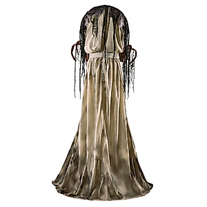 Spirit Halloween 7 Ft Darling Dolly Animatronic | Animated Decoration | Lurching Forward Motion | Blue Light Up LED Eyes | Plays Sounds