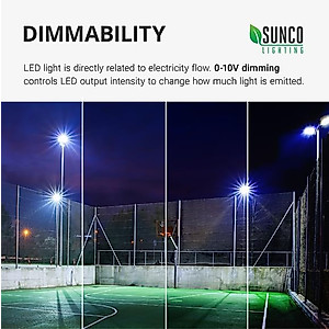 Sunco LED Parking Lot Light, Pole Outdoor Street Lights 200W Dusk to Dawn Photocell HID Replacement, 5000K Daylight, 26000 LM, Dimmable 1-10V, Waterproof Commercial Grade UL Listed 2 Pack