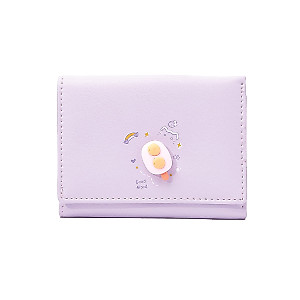 Sunwel Fashion Girls Cute 3D Popsicle Ice Cream Tri-folded Wallet Small Wallet Cash Pocket Card Holder ID Window Purse for Women Girls