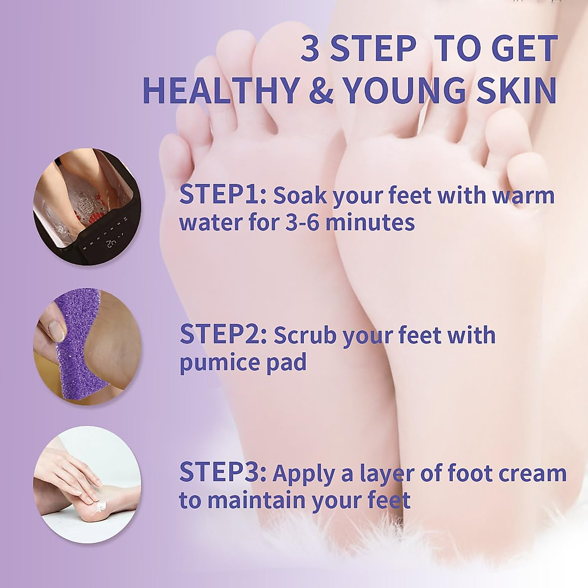 CHAOMAO Disposable Foot Scrubber Pumice Pads, Pedicure Pumice Stone Dead Skin Callus Remover for Feet