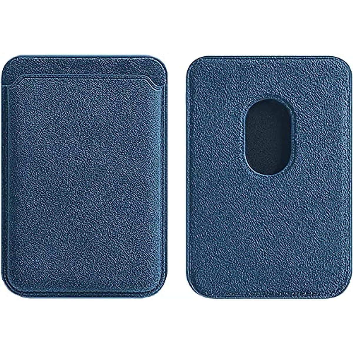 ZYSDDZ Alcantara Magnetic Phone Cardholder Compatible with iPhone 12/13/14 Series, Card Holder Compatible with MagSafe Magnet (Navy)