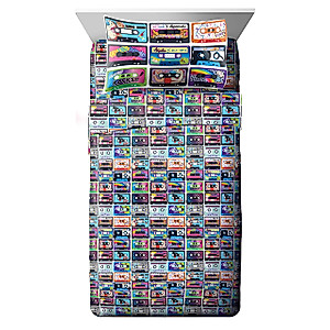 Nickelodeon Splat/Nick 90's Mix Tape Super Soft 3 Piece Twin Sheet Set