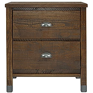 Camaflexi BJ20 Night Table, 2 Drawer, Walnut