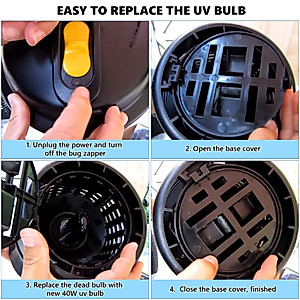 Kittmip Bug Zapper Replacement Bulbs, 40w Black Light Bulb Compatible with Black Flag Bug Zapper Model BZ-40DX, BZ-40MAX, and BZ-40BLK (1)