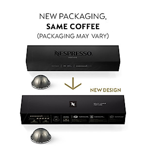 Nespresso Capsules VertuoLine, Fortado Gran Lungo Americano, Dark Roast Espresso Coffee, 10 Count (Pack of 3) Coffee Pods, Brews 5.0 Ounce (VERTUOLINE ONLY)
