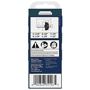 BOSCH 85207MC 1/2 In. x 5/8 In. Carbide-Tipped Cove Router Bit