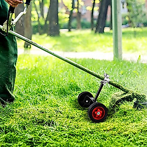 Adjustable Support Wheels Auxiliary Wheels 26mm(1 Inch) and 28mm(1.1inch) Weed Trimmer Wheel Walk Behind String Trimmer for Weed Trimmer Grass Cutter Gas String Trimmer
