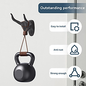 Heavy Duty Towel Hooks, 2 Packs Cow Head Wall Hooks Decorative Wall Hooks Towel Hooks for Bathroom Wall Mounted Clothes Hanger Coat Hook Rustic Bathroom Decor