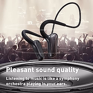 Genofo Open Bluetooth Bone Conduction Sports Headset - Lightweight and Comfortable, sweatproof and Drop-Proof, Wireless Headset for Sports and Running - no Ear Damage and Long Battery Life.