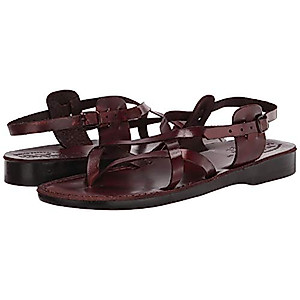 Holy Land Market Unisex Genuine Leather Biblical Sandals - Jesus -Yashua Style III - European 43
