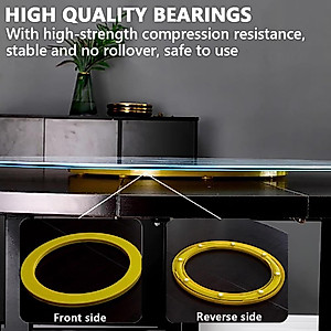 MegLob Marble Pattern Lazy Susan Turnable, Tempered Glass Lazy Susan Turnable for Dining Table, Hotel Serving Rotating Tray, 8Mm Thickness, Easy to Share Food,⌀78cm/30.7"