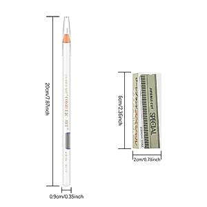 Ownest 3 Pcs Microblading White Eyeliner Eyebrow Pencil,Smooth Draw Eyeliner Eyebrow Peel-off Pencil Waterproof Marker Eye Liner Eyebrow Pencil Permanent Makeup,with 10 Eyebrow Trimming Blade