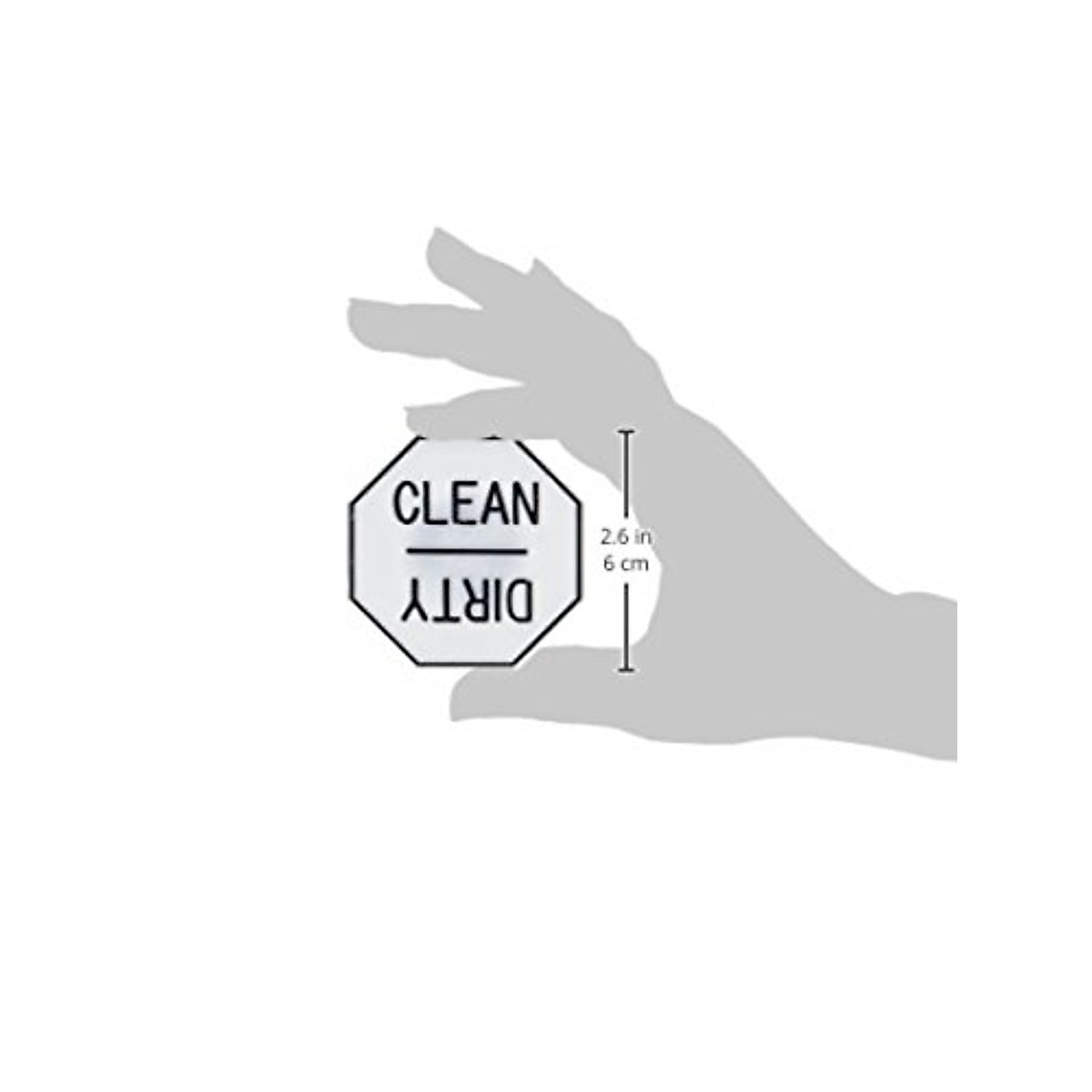 Fox Run - 5935 Fox Run Clean or Dirty Dishwasher Magnet, 2.5 x 2.5 x 0.25 inches, White