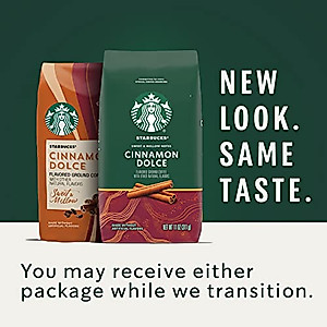 Starbucks Flavored Ground Coffee, Cinnamon Dolce Flavored Coffee, Blonde Roast Coffee, Made with Ground Arabica Coffee Beans, 11-Ounce Bag (Pack of 2)